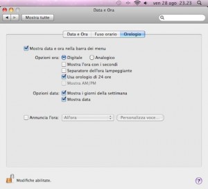 Snow Leopard: visualizzare la data nella barra dei menù | The Apple Lounge