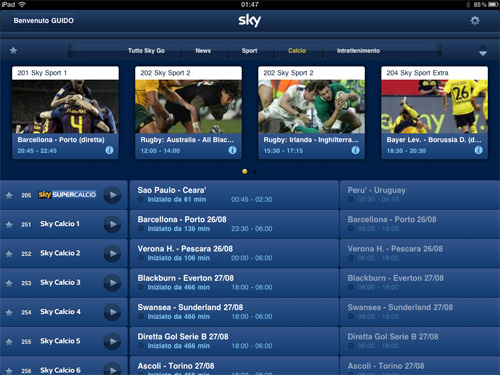Sky Go: il nuovo servizio di Sky arriva su iPad | The Apple Lounge