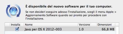 Flashback.K: nuovo update Java per OS X 2012-003 | The Apple Lounge